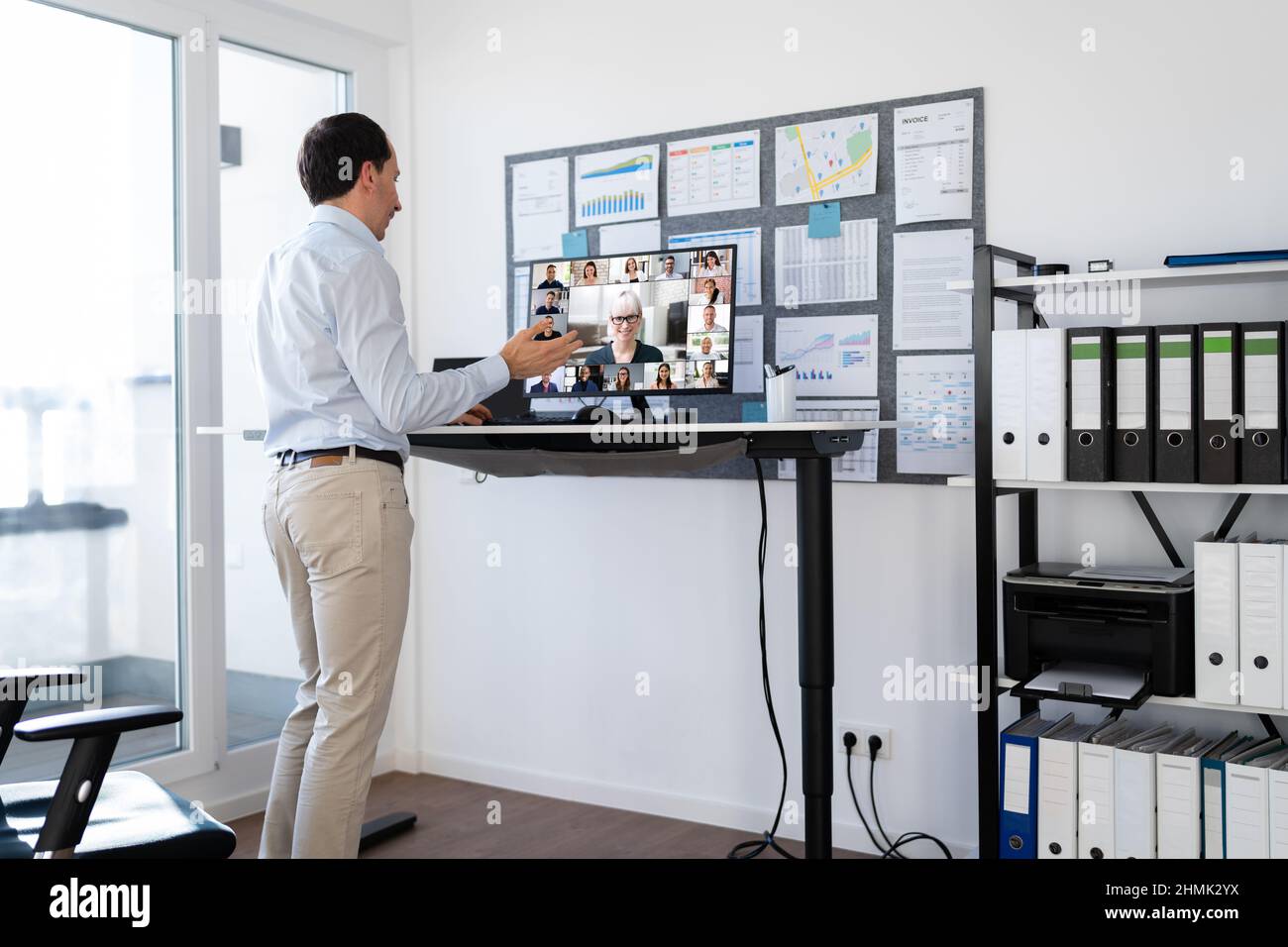 Online Video Conference Call. Remote Webinar Meeting Stock Photo - Alamy