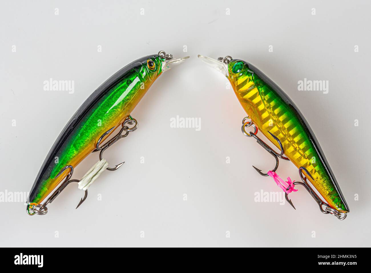 Fishing Lure (Wobbler) fishing temptations on white background. Many ...