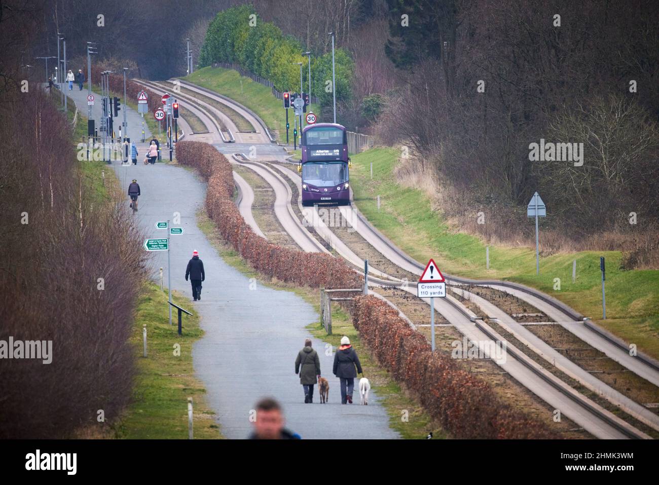 Manchester guided busway section of Leigh-Salford-Manchester Bus Rapid ...