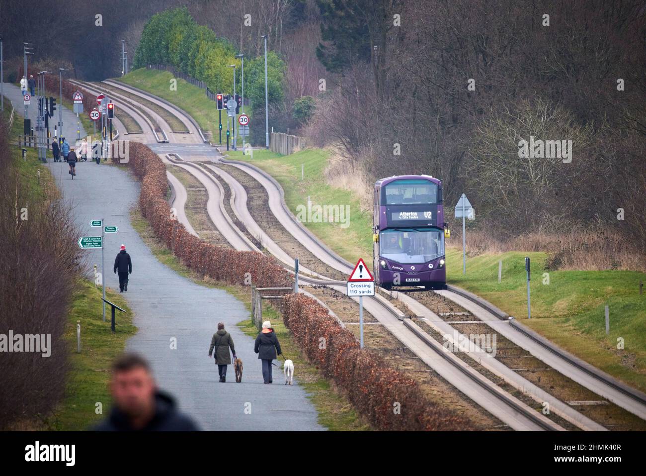 Manchester guided busway section of Leigh-Salford-Manchester Bus Rapid ...