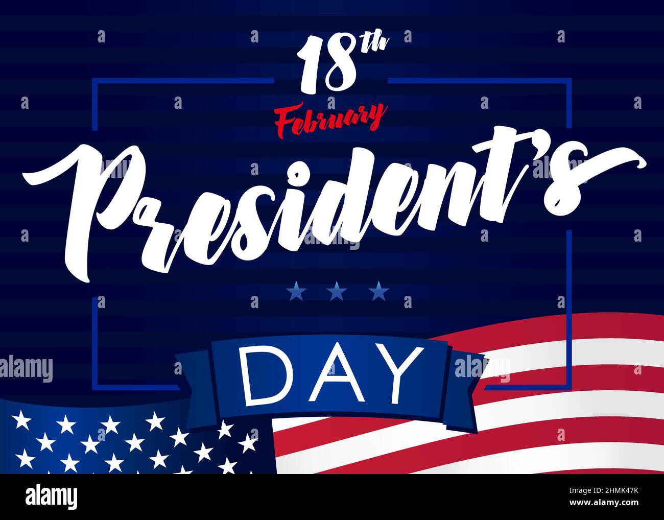 Happy President's Day USA greeting card. Isolated abstract graphic ...