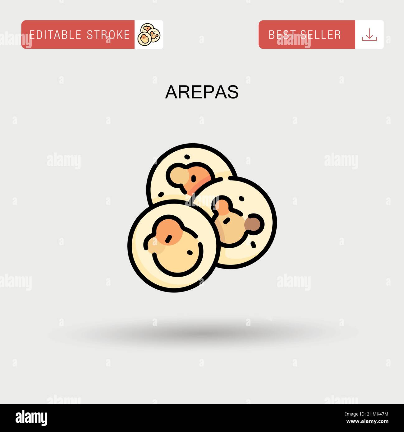 Stuffed arepa Stock Vector Images - Alamy