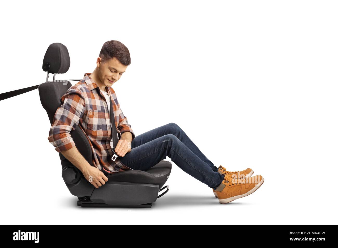 Young man in auto Cut Out Stock Images & Pictures - Alamy