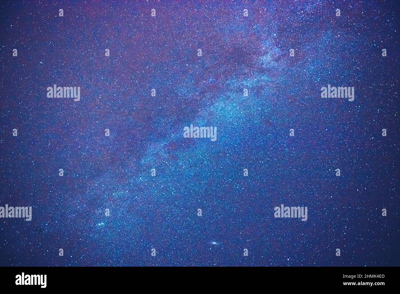 Night cloudless sky covered with stars. The Milky Way is visible in the ...