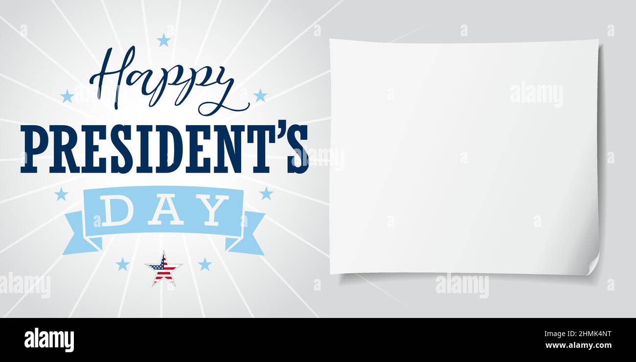 Happy President's Day USA greeting card. Isolated abstract graphic ...