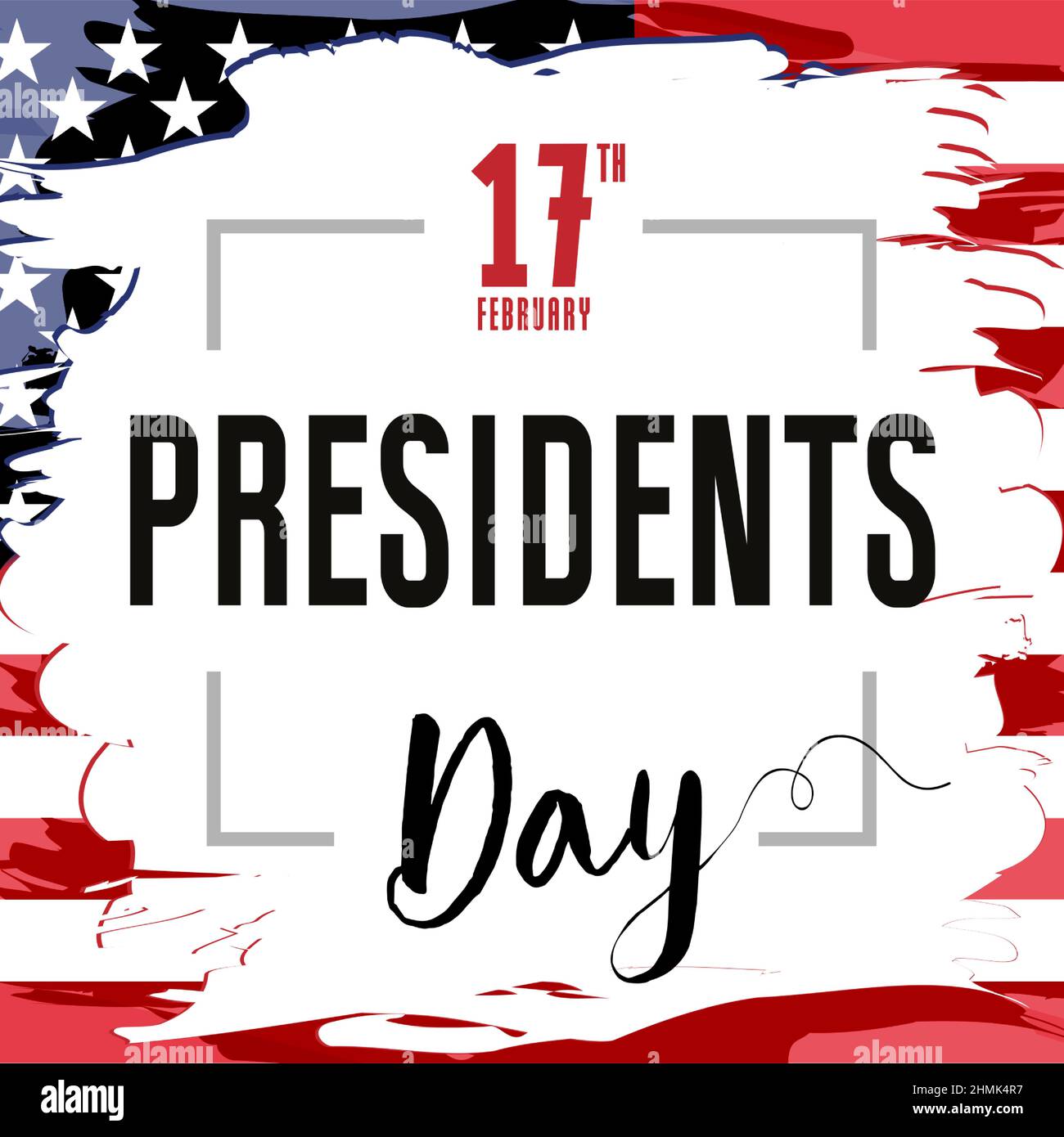Happy President's Day USA greeting card. Isolated abstract graphic ...