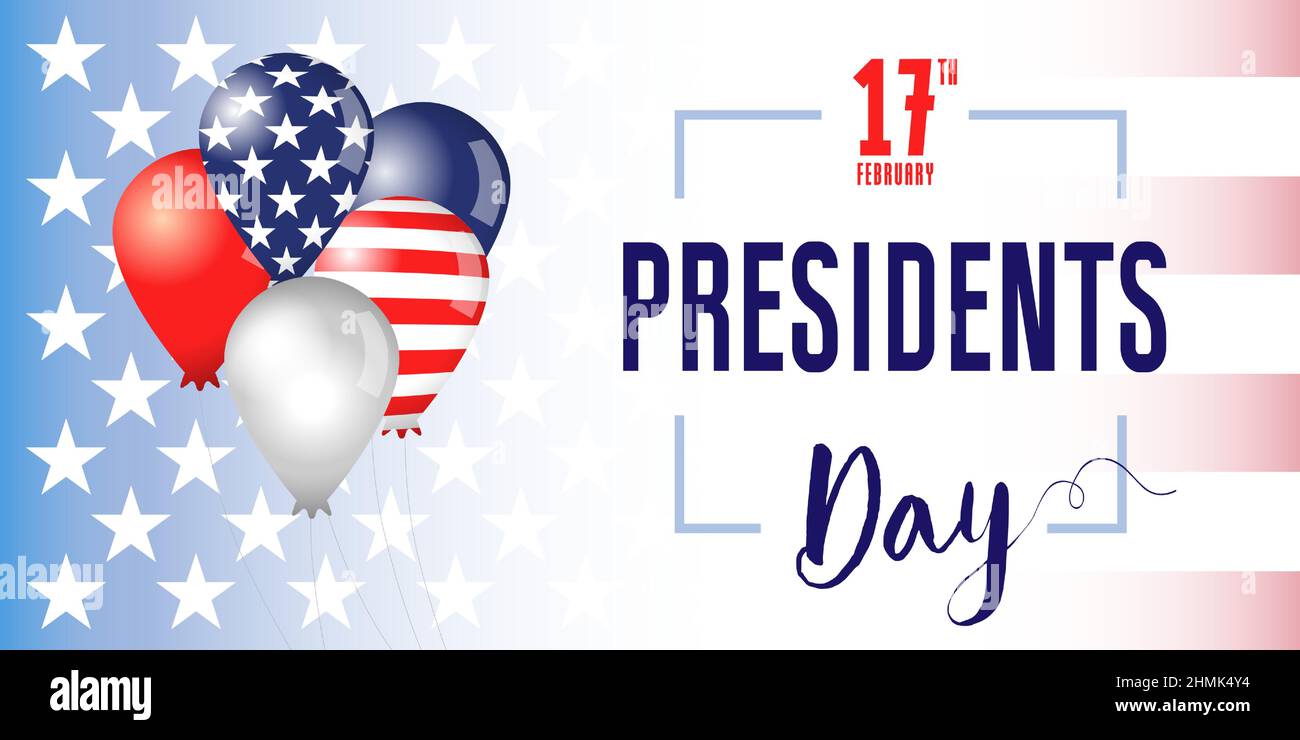 Happy President's Day USA greeting card. Isolated abstract graphic ...
