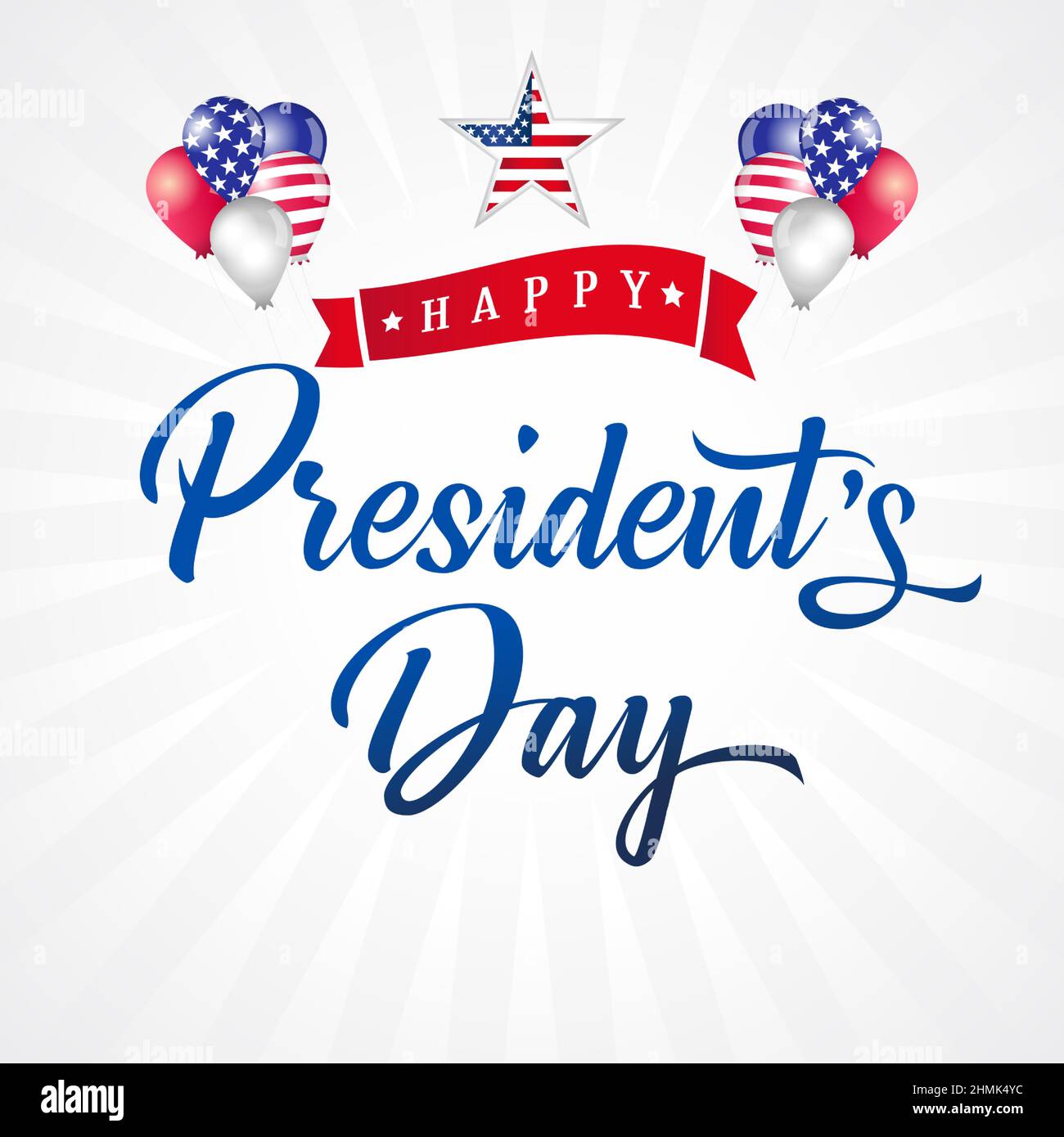 Happy President's Day USA greeting card. Isolated abstract graphic ...