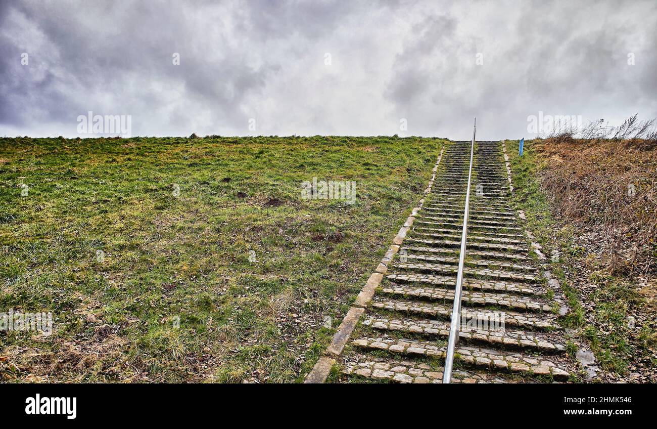 Beautiful view of stairs to Julianakanaal Elsloo, Netherlands Stock ...