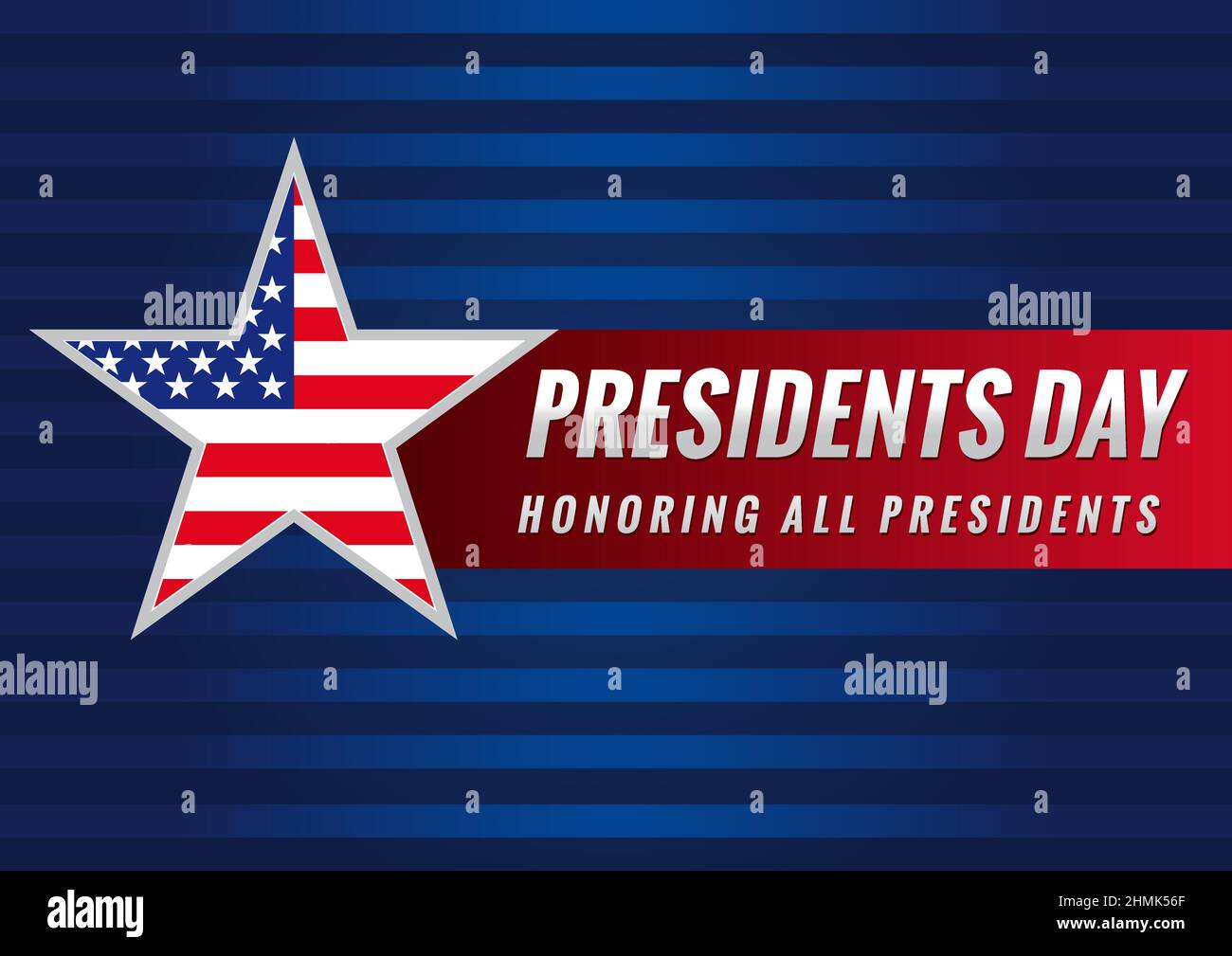 Happy President's Day USA greeting card. Isolated abstract graphic ...