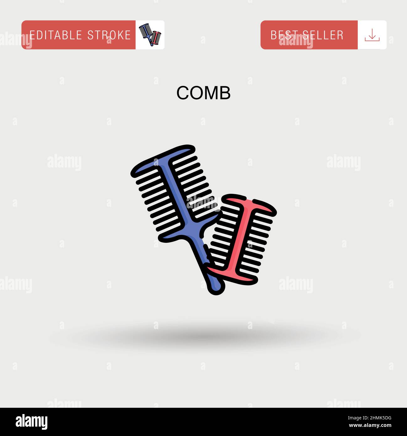 Silhouette comb vector Stock Vector Images - Alamy