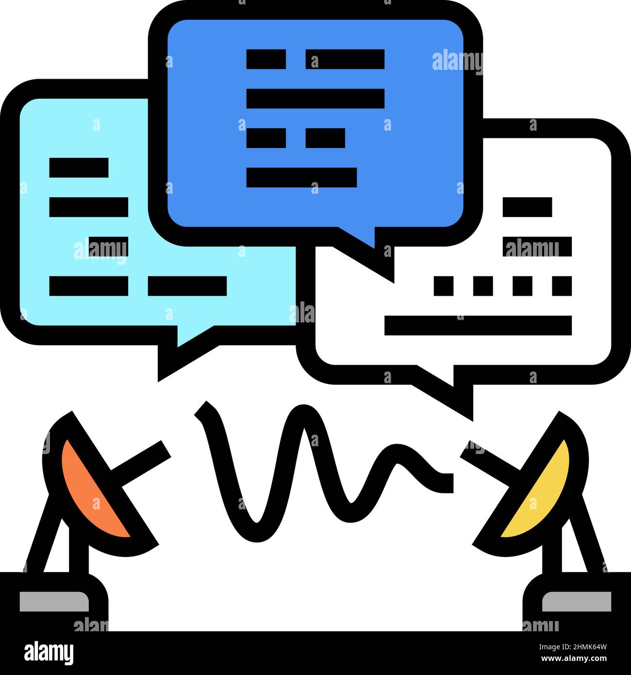 communication process color icon vector illustration Stock Vector Image ...