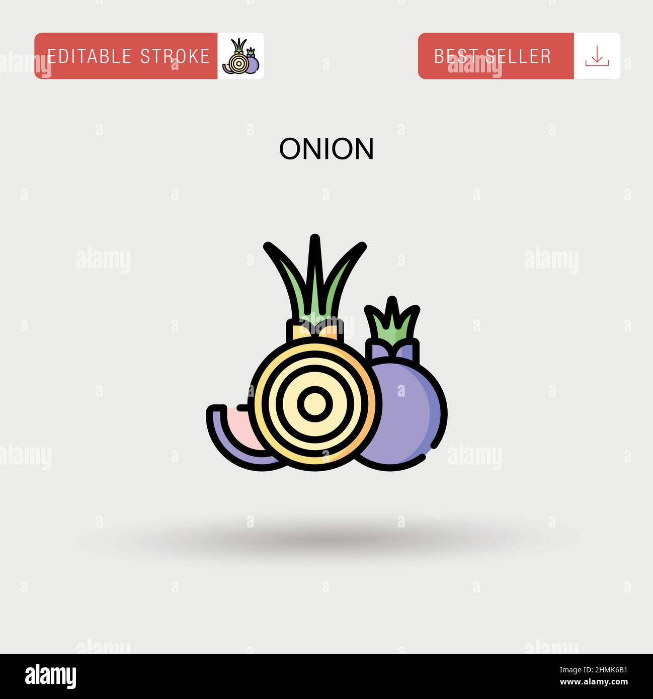 Red onion bulb Stock Vector Images - Alamy
