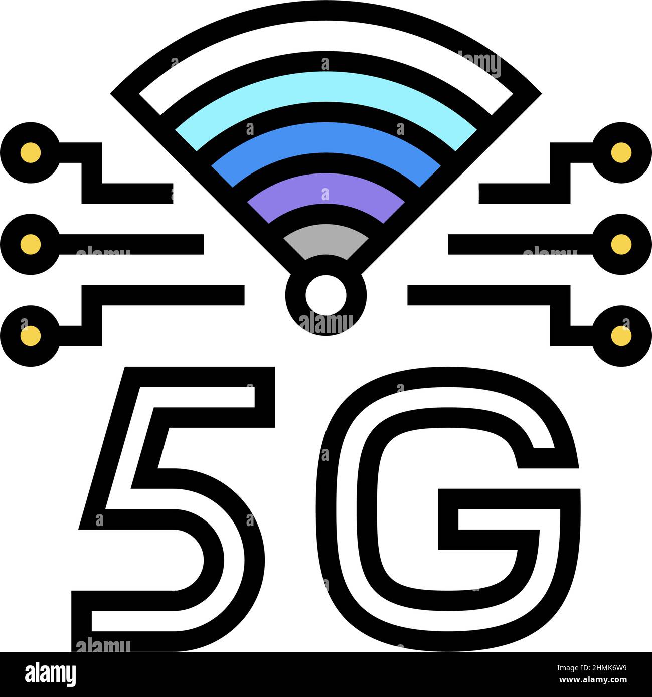 5g high speed network color icon vector illustration Stock Vector Image ...