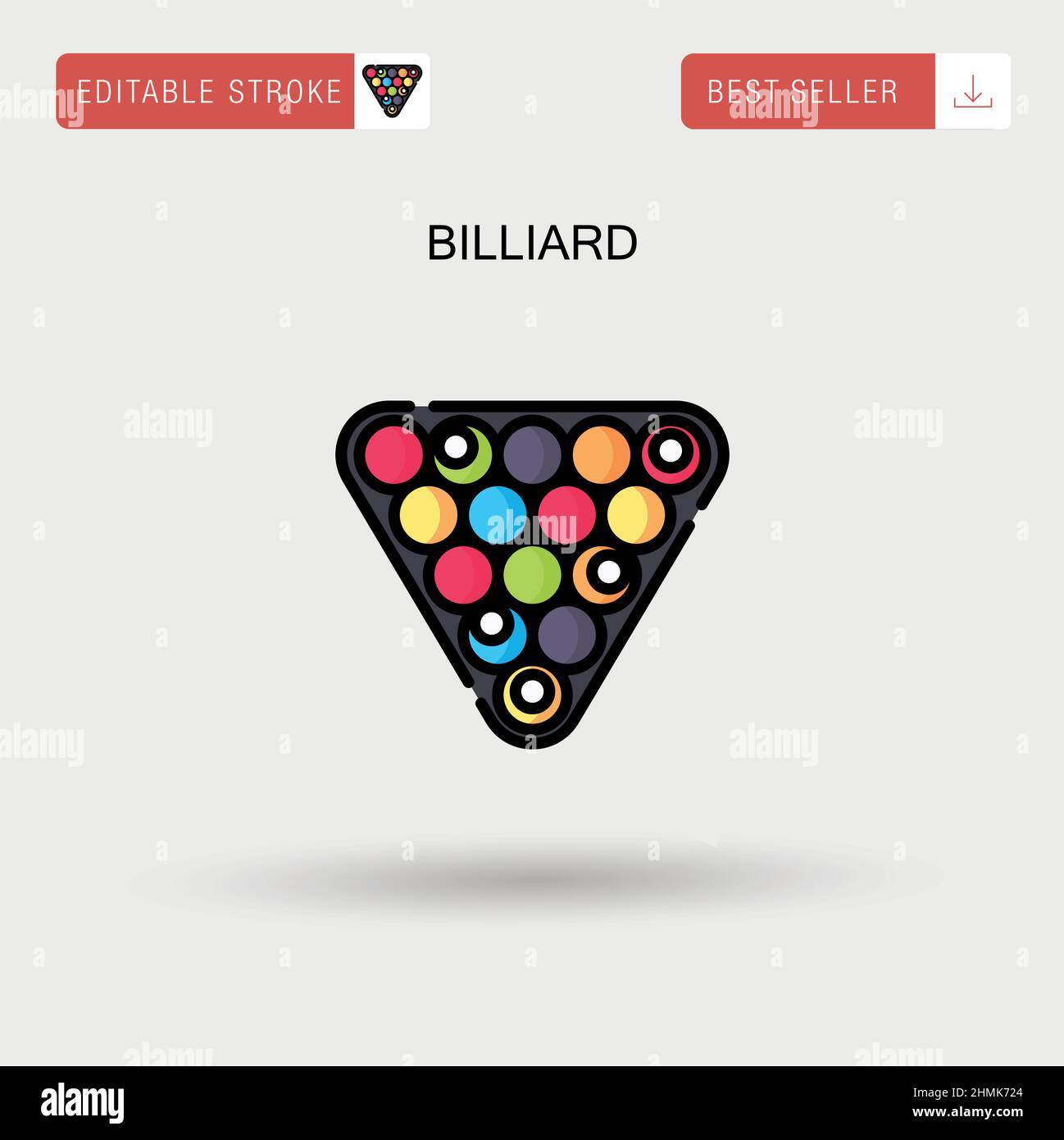 Billiard Simple vector icon Stock Vector Image & Art - Alamy