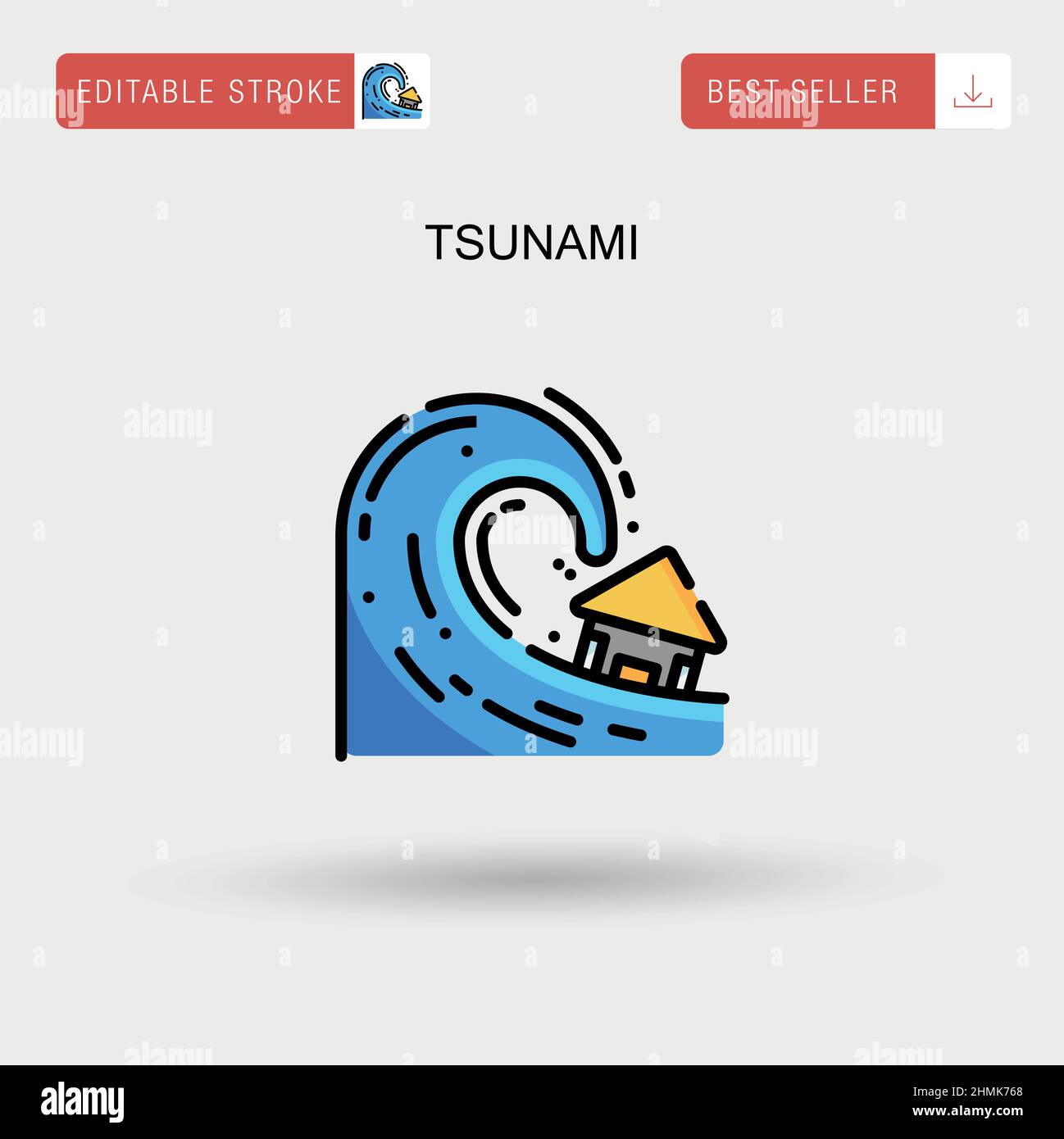 House flood damage tsunami Stock Vector Images - Alamy