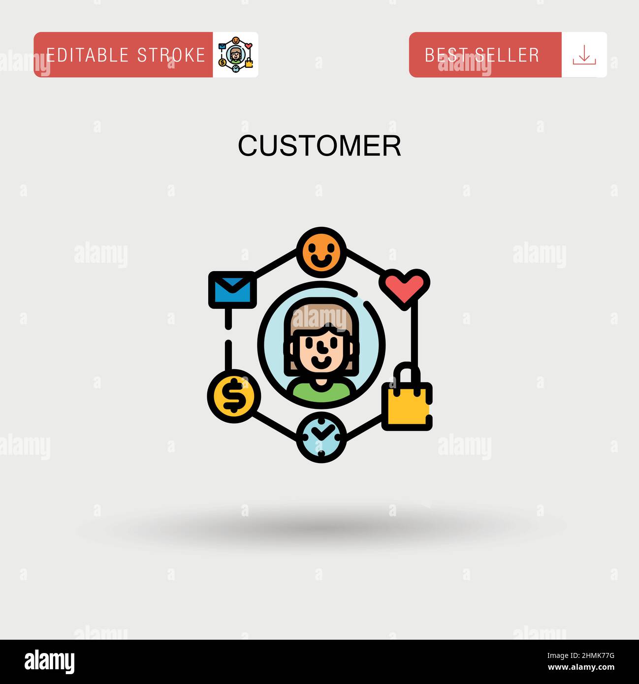 Happy customer icon hi-res stock photography and images - Alamy