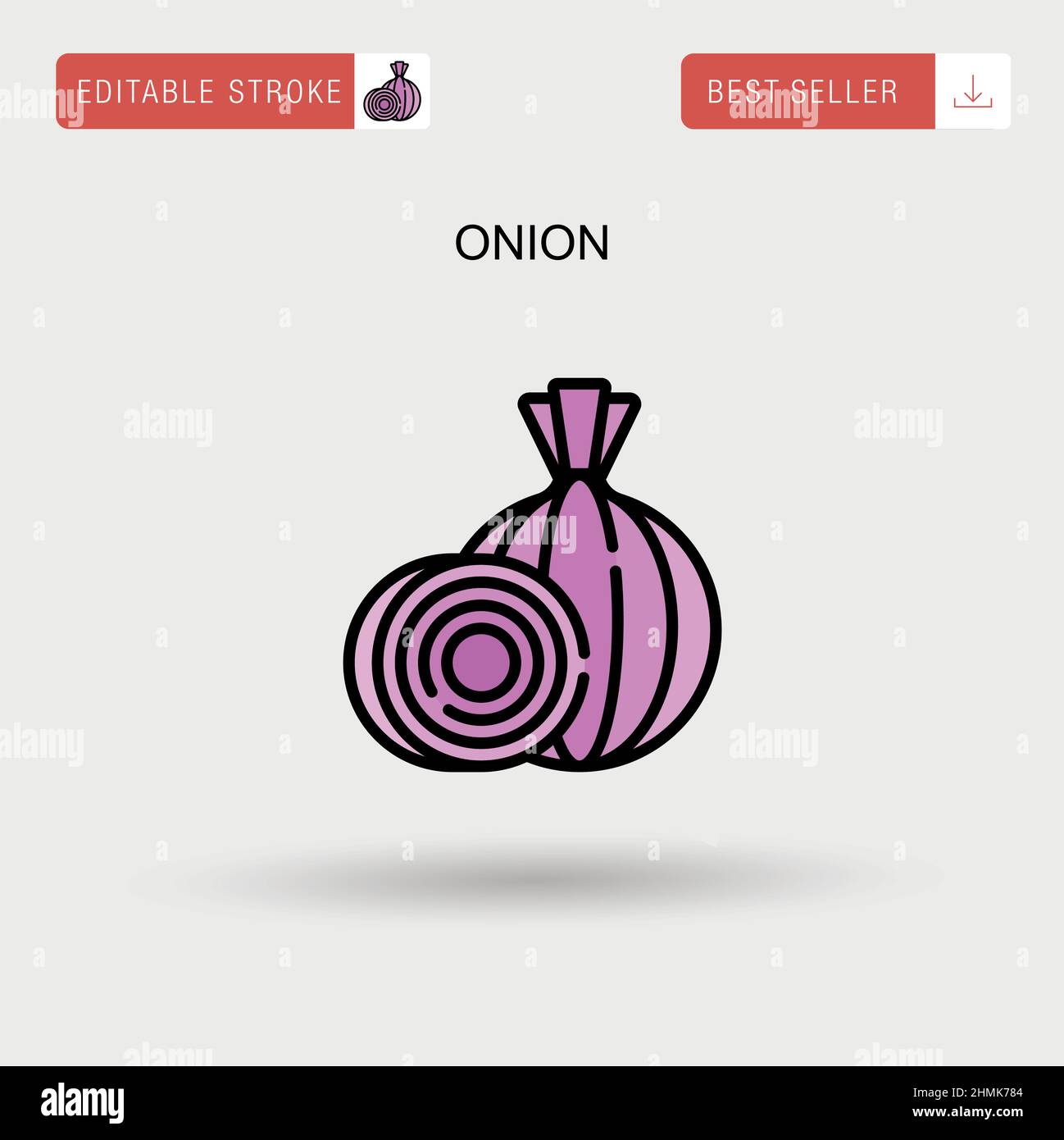 Onion icon Stock Vector Images - Alamy