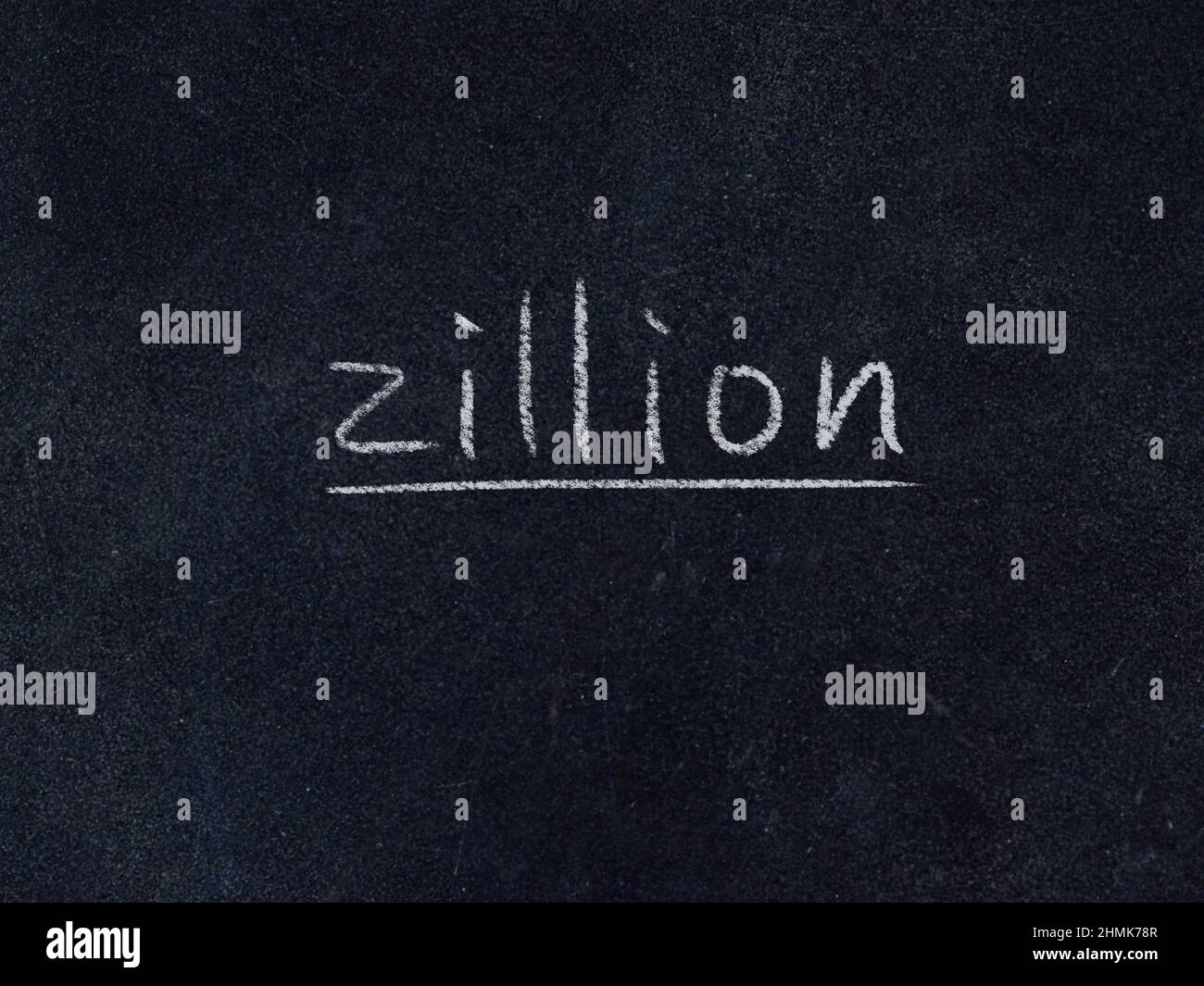 zillion concept word on blackboard background Stock Photo - Alamy