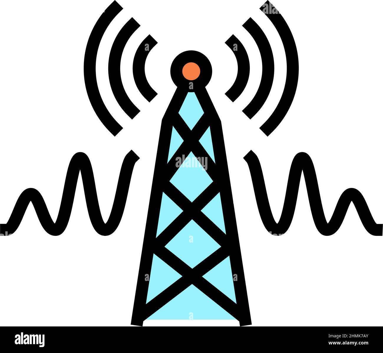 telecommunication service color icon vector illustration Stock Vector ...