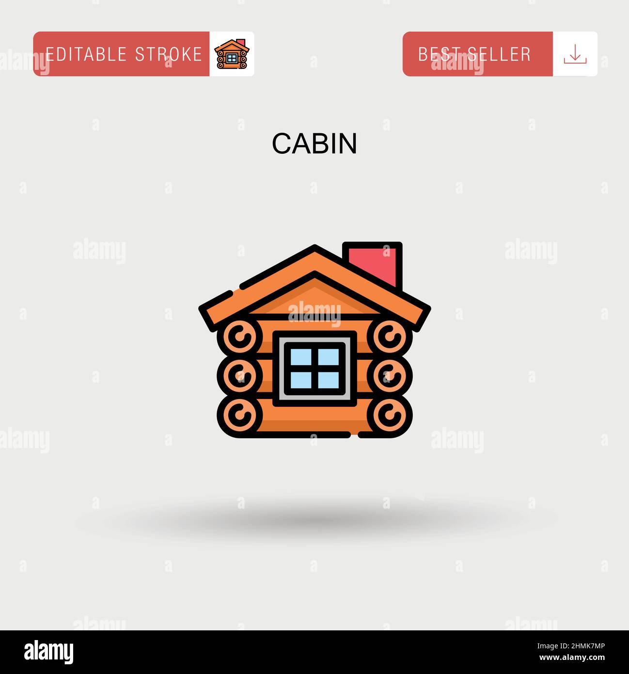 Cabin Simple vector icon Stock Vector Image & Art - Alamy