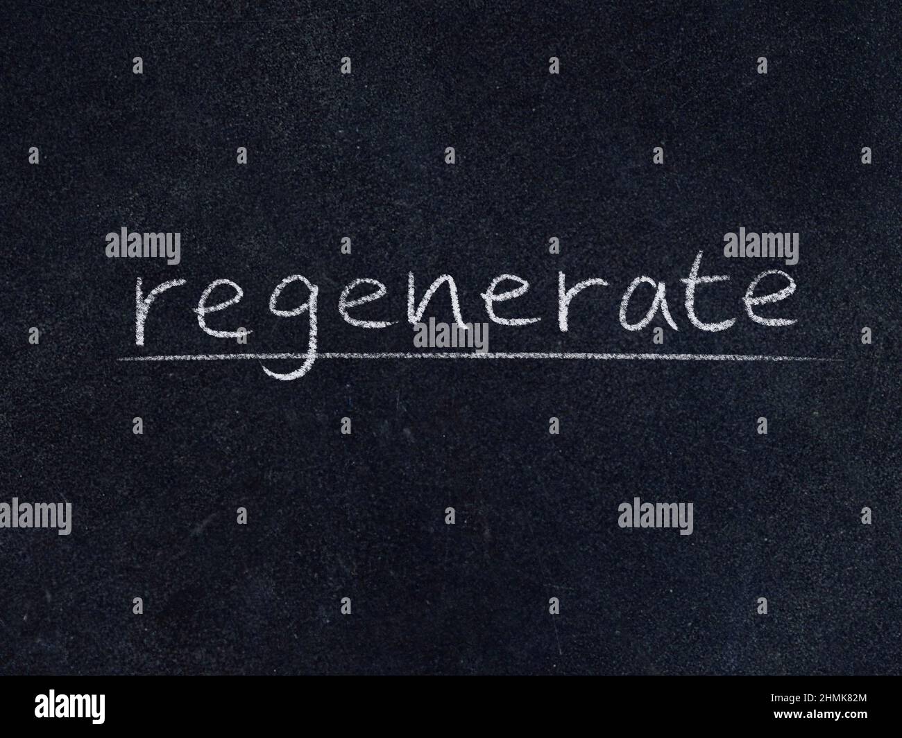 regenerate concept word on blackboard background Stock Photo - Alamy