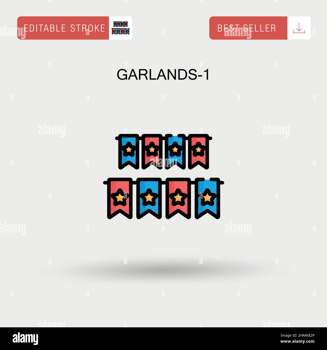 Happy birthday celebration garlands Stock Vector Images - Alamy