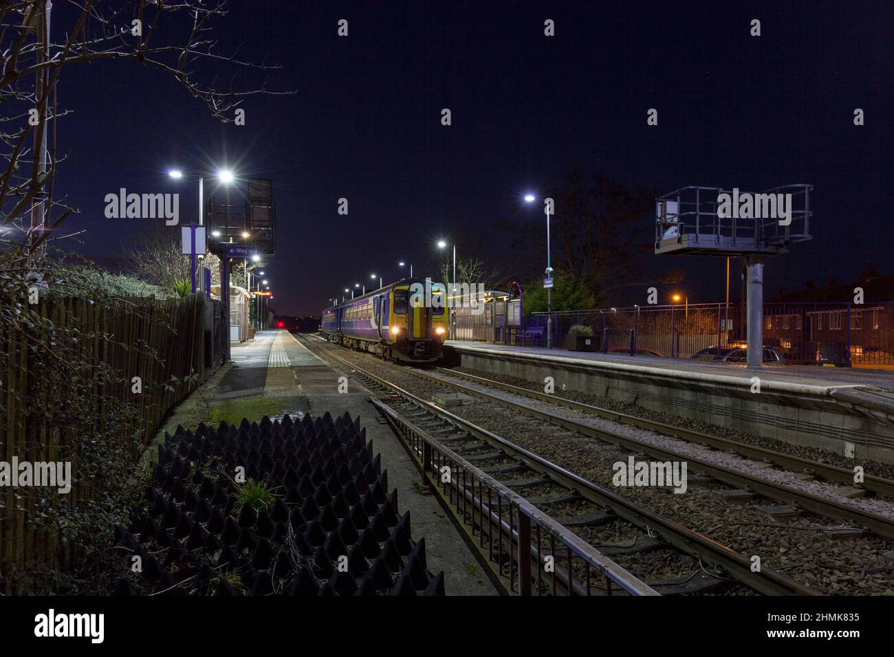 Northern rail class 156 sprinter train 156490 calling at the 2 patform ...