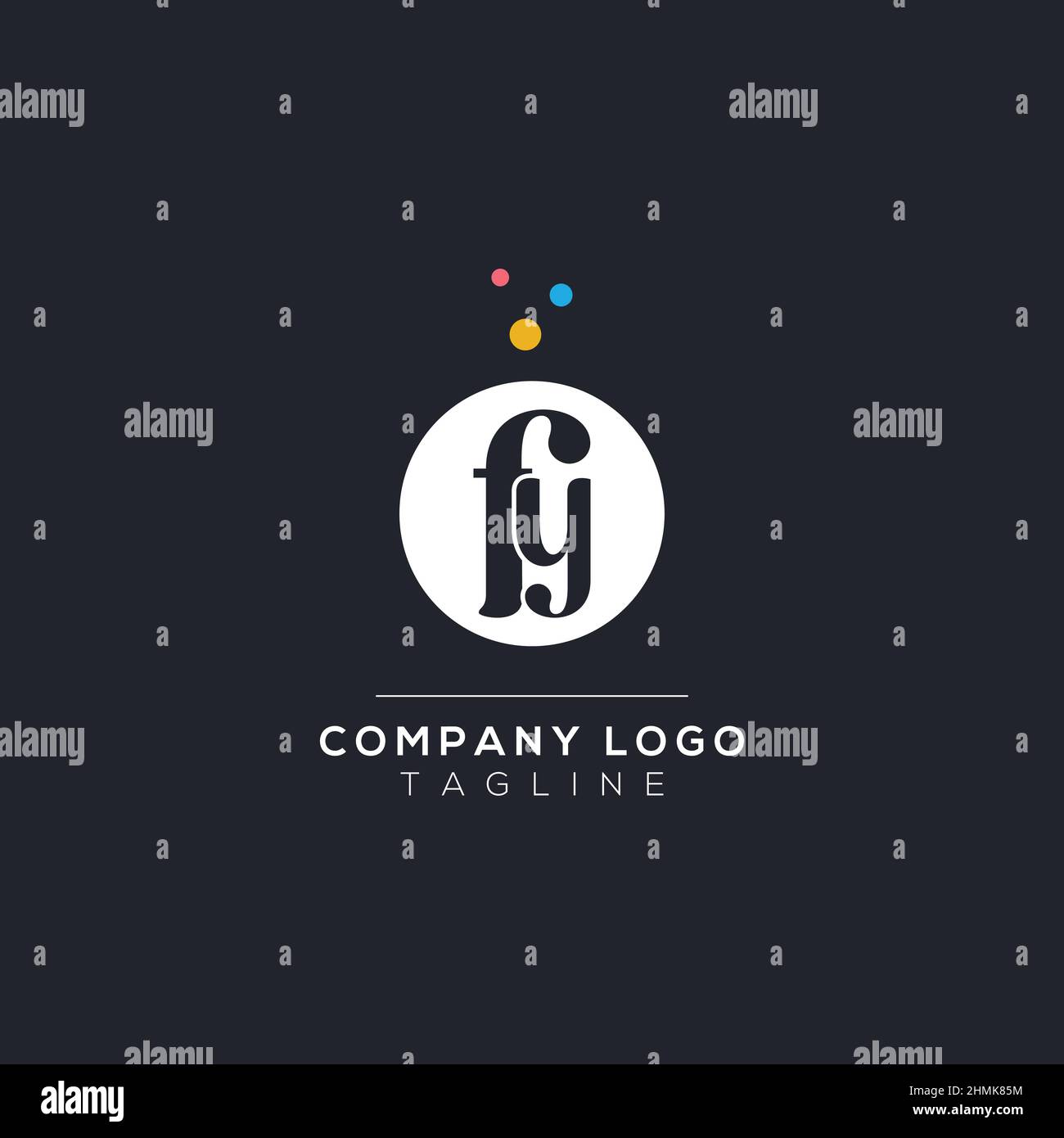 FY Initial Letter Design Vector with bubble Dots. Vector Lettering ...