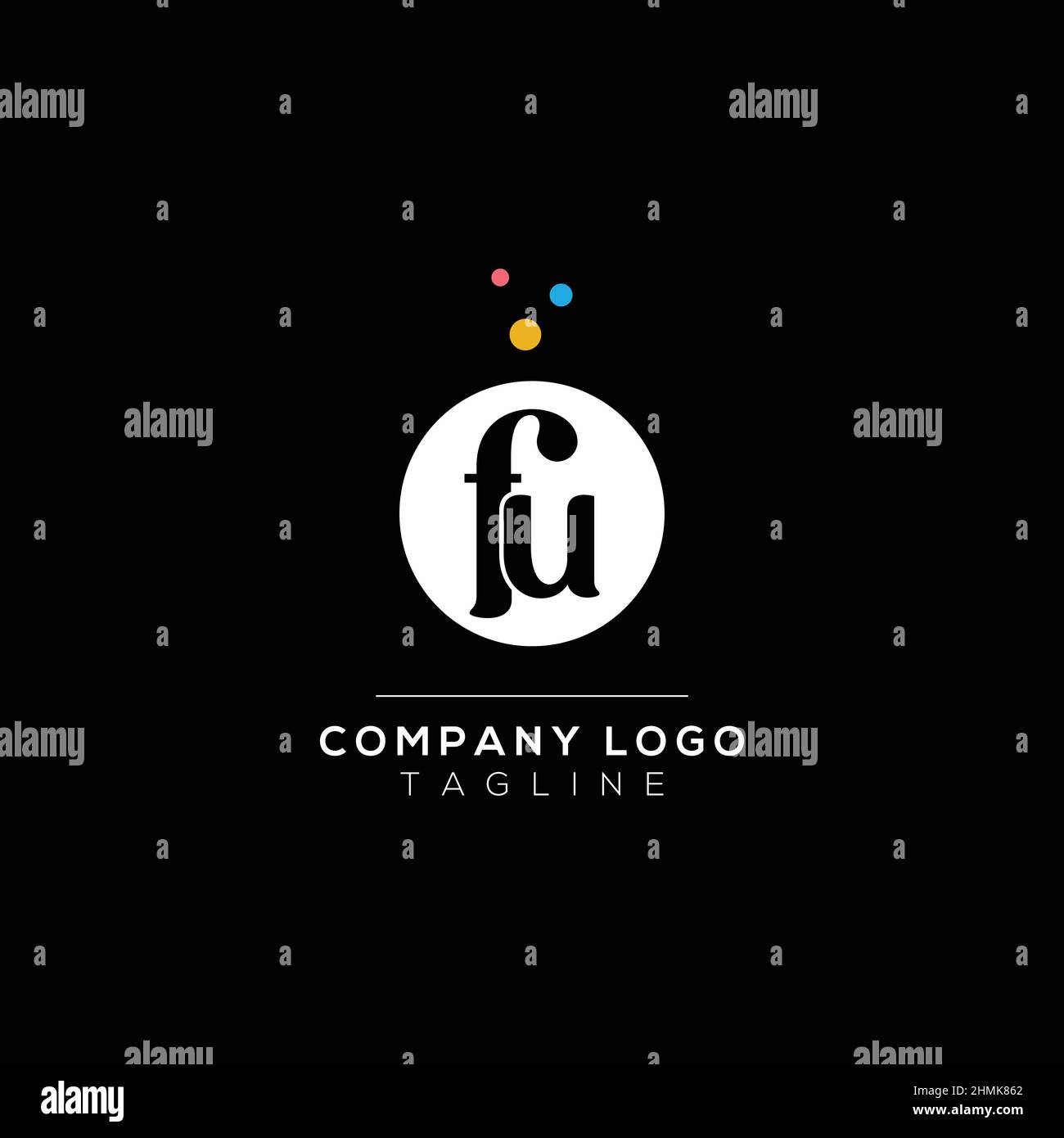 FA Initial Letter Design Vector with bubble Dots. Vector Lettering ...