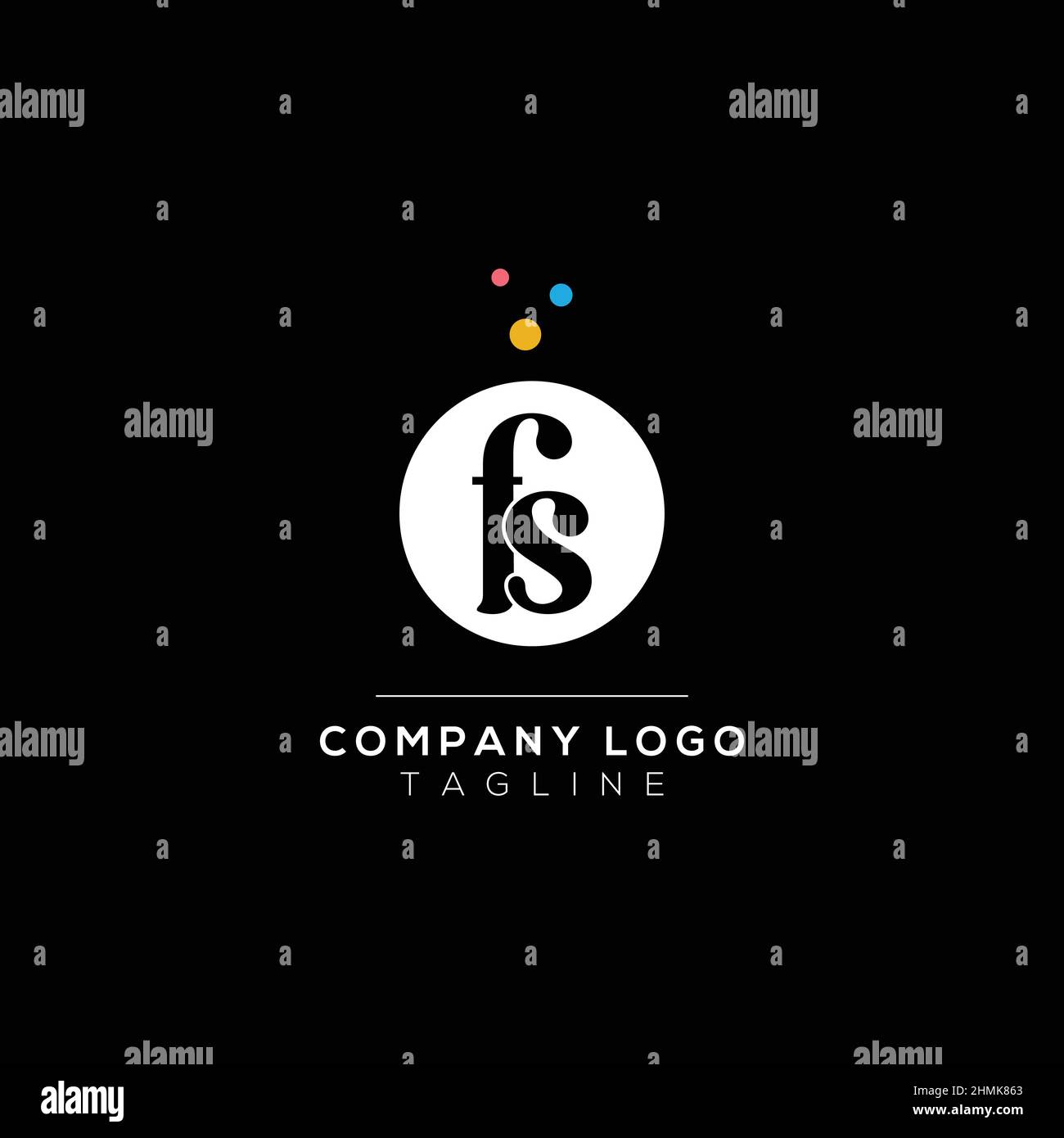 FA Initial Letter Design Vector with bubble Dots. Vector Lettering ...