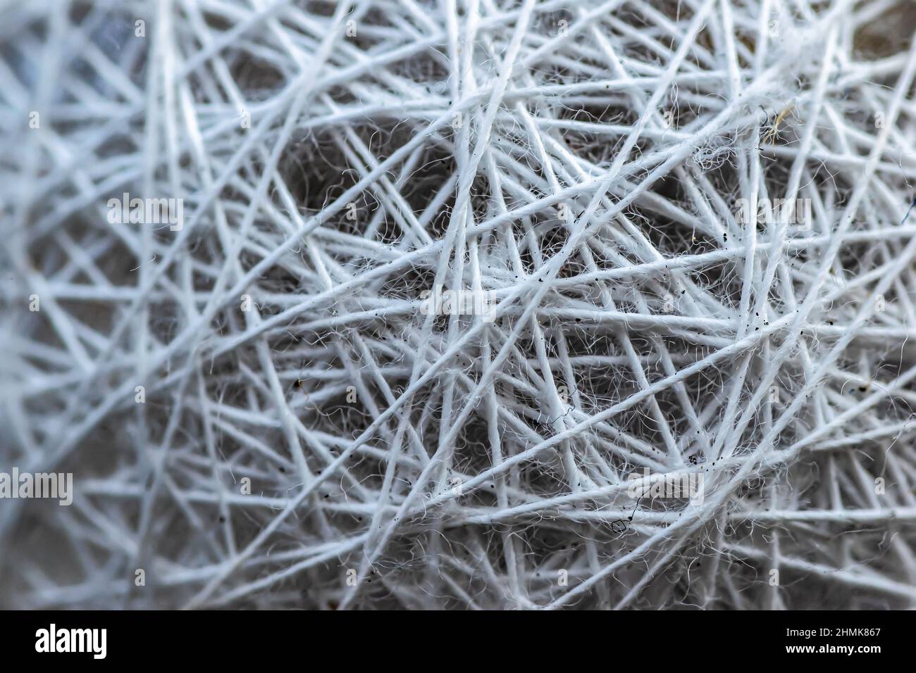 decorative ball of gray wool. abstract interlaced threads. twine ball ...