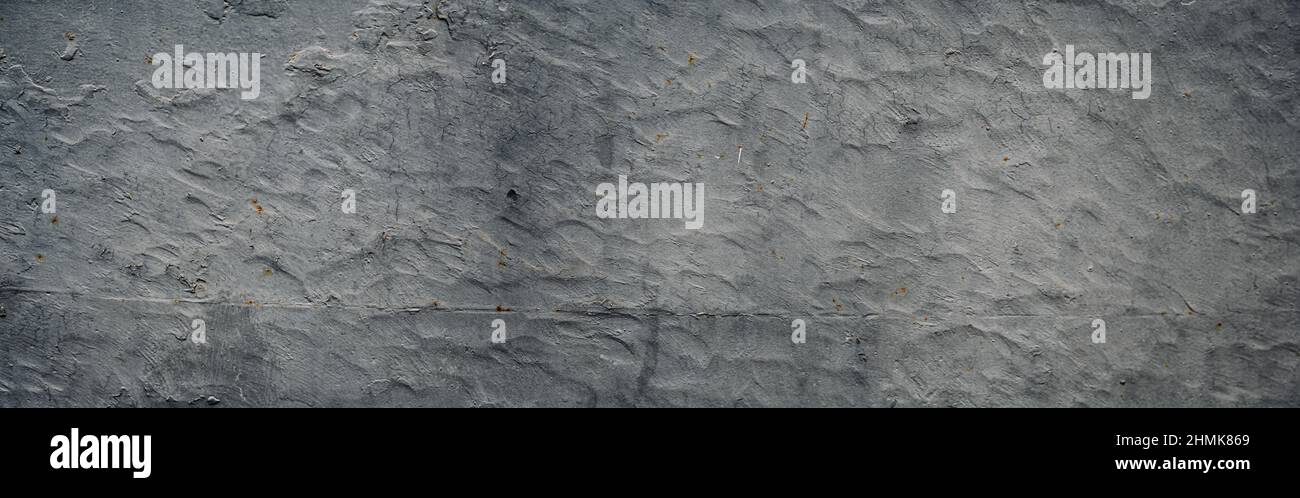 old grunge texture, grey concrete wall. panoramic damaged cement wall ...