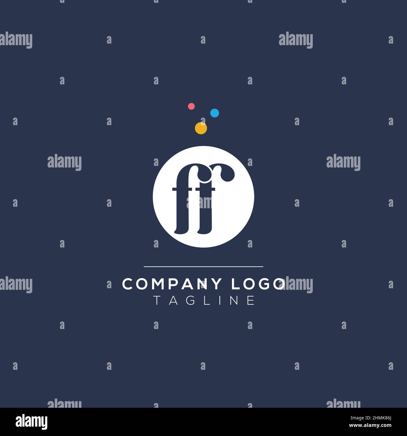 FF Initial Letter Design Vector with bubble Dots. Vector Lettering ...