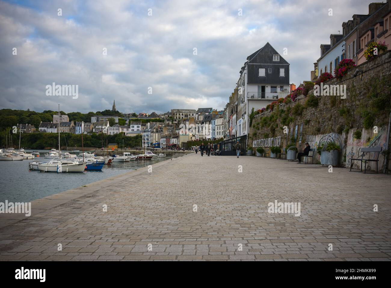 view on the harbor of Douarnenez in Finistere in Brittany Stock Photo ...