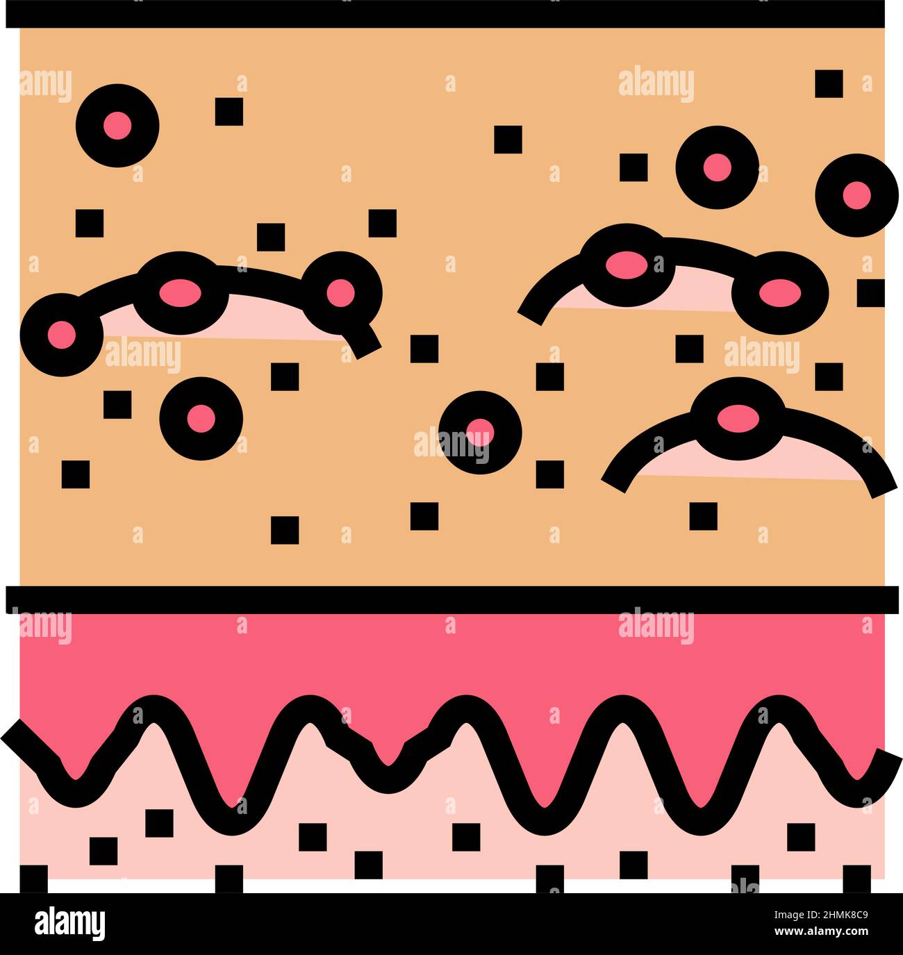 red spots rash skin color icon vector illustration Stock Vector Image ...