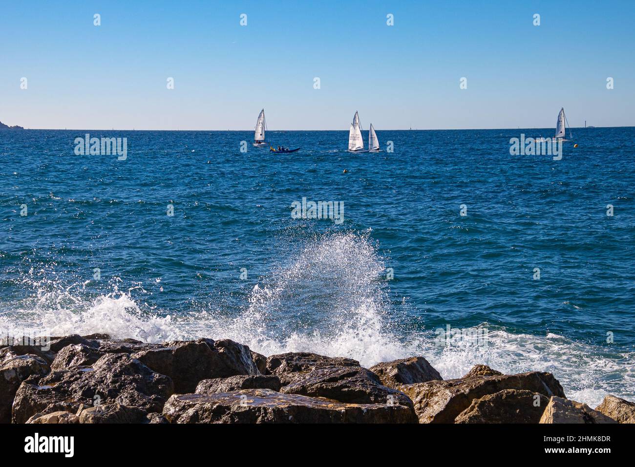 mediterranean sea with sun reflections Stock Photo - Alamy