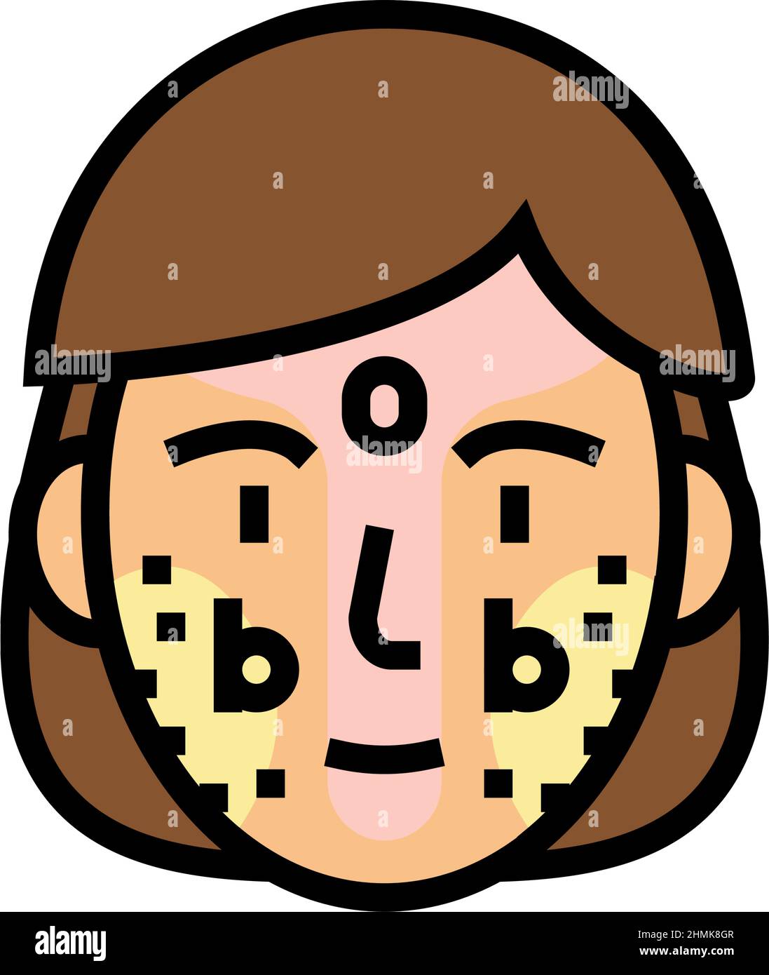 combination skin color icon vector illustration Stock Vector Image ...