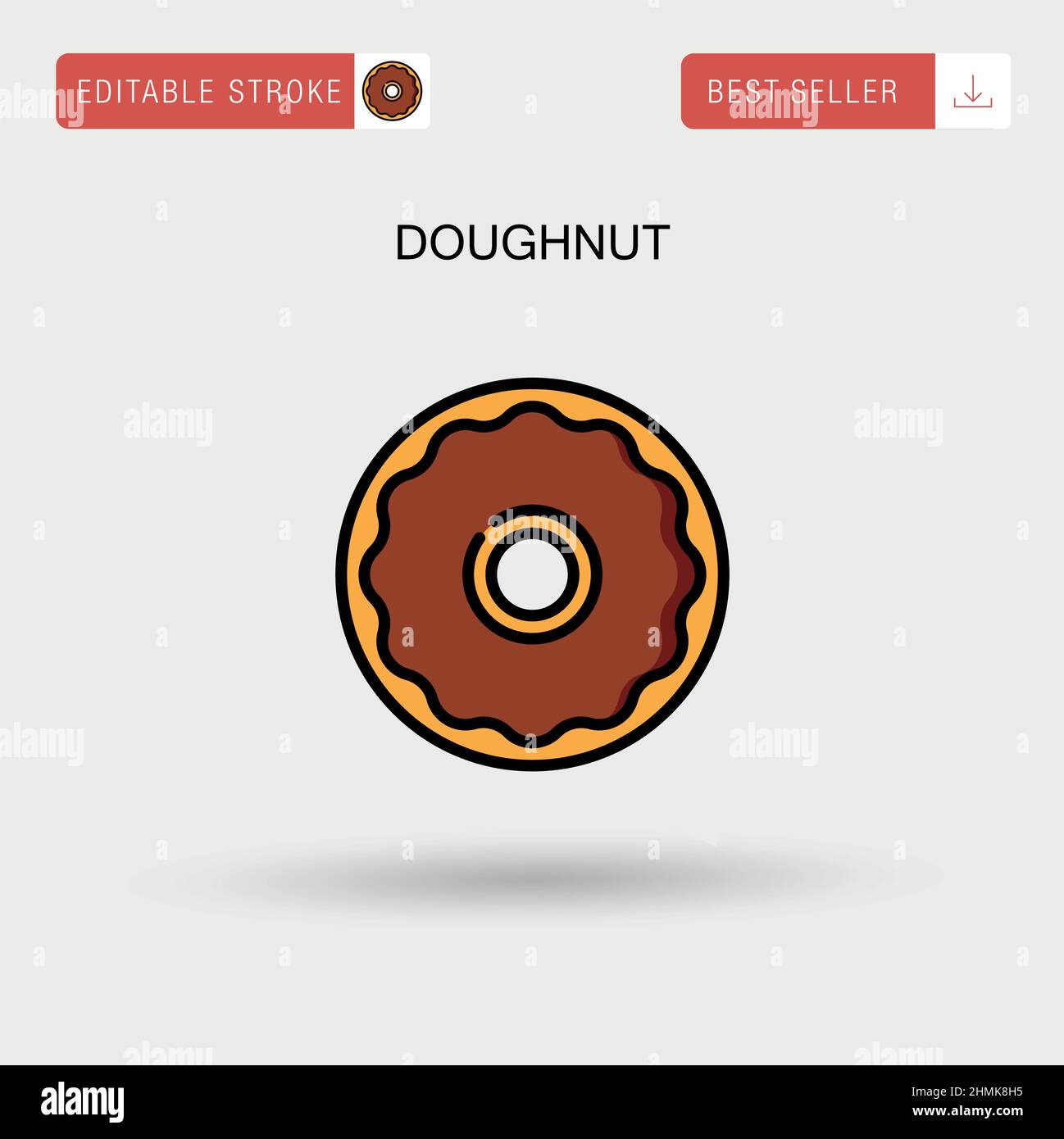 Doughnut Simple vector icon Stock Vector Image & Art - Alamy