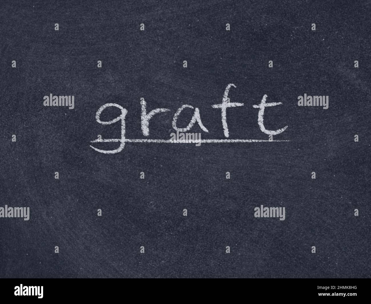 graft concept word on blackboard background Stock Photo - Alamy