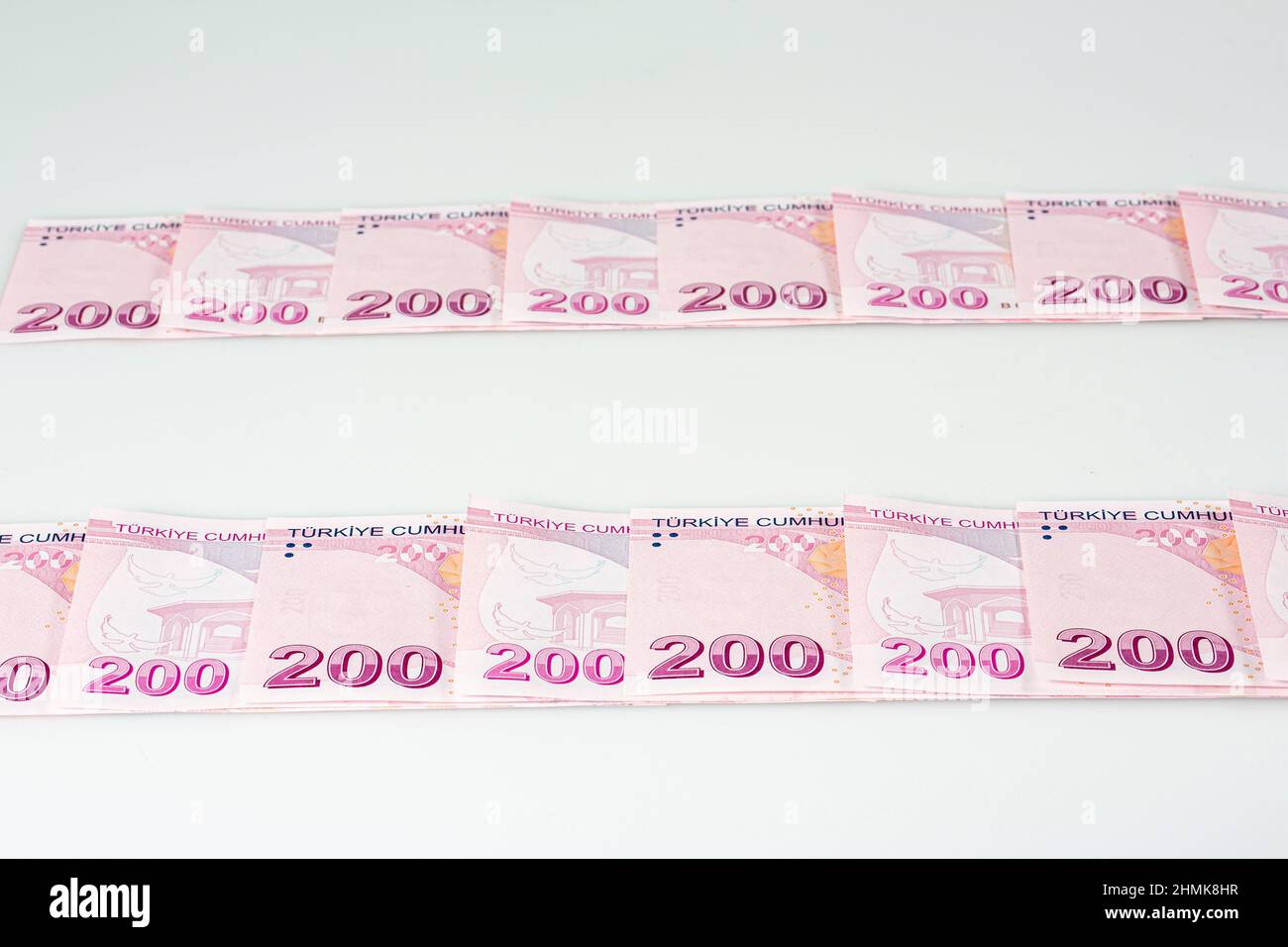 Turkish Lira banknote. 200 Turkish lira isolated on white background ...