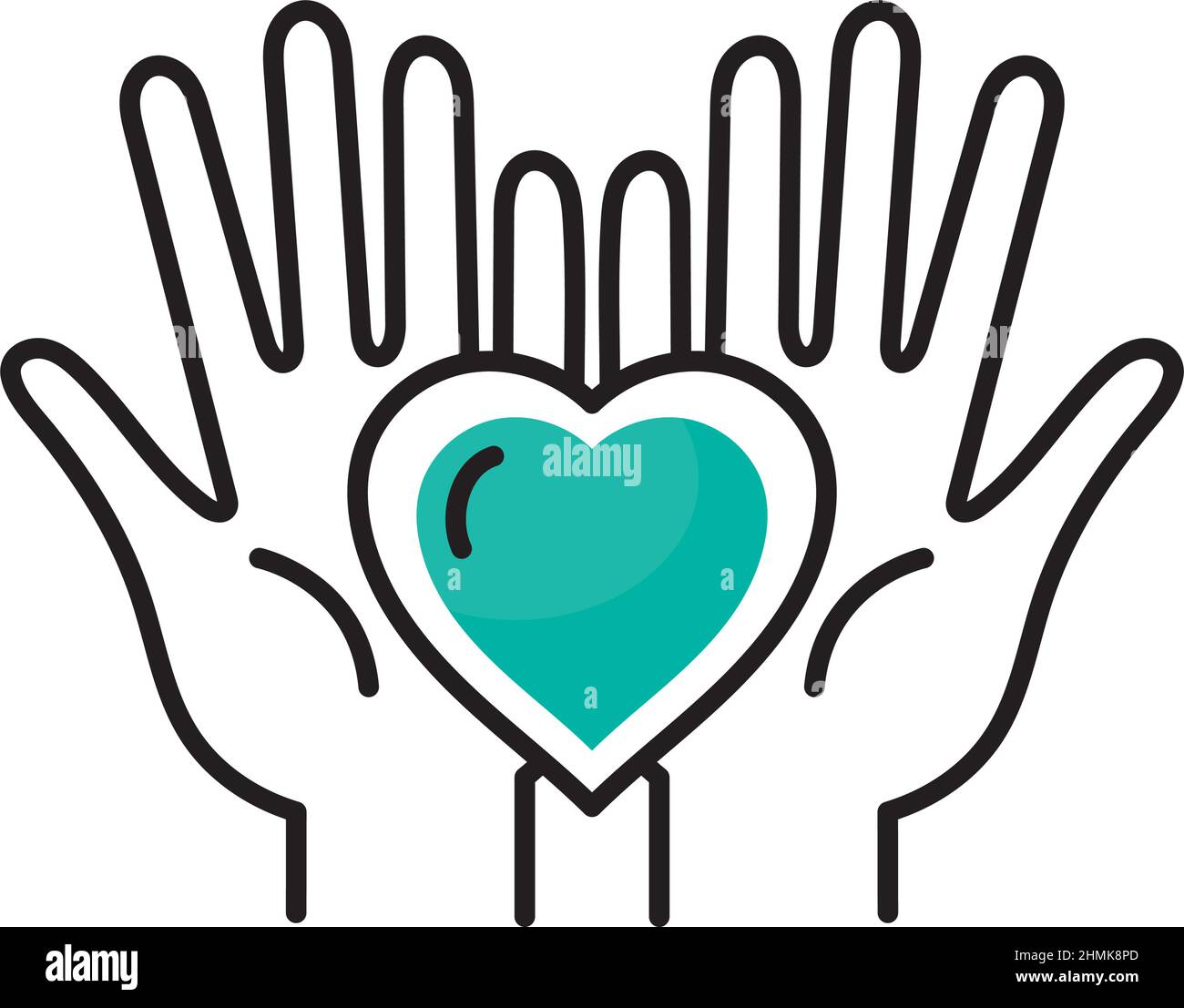 hands protecting heart Stock Vector Image & Art - Alamy