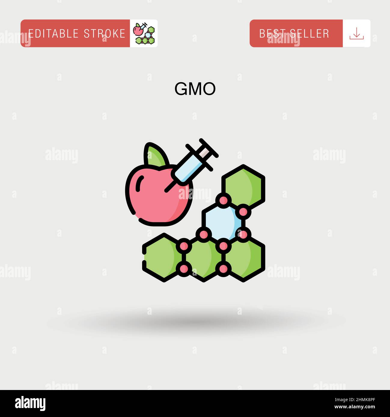 Gmo Simple vector icon Stock Vector Image & Art - Alamy