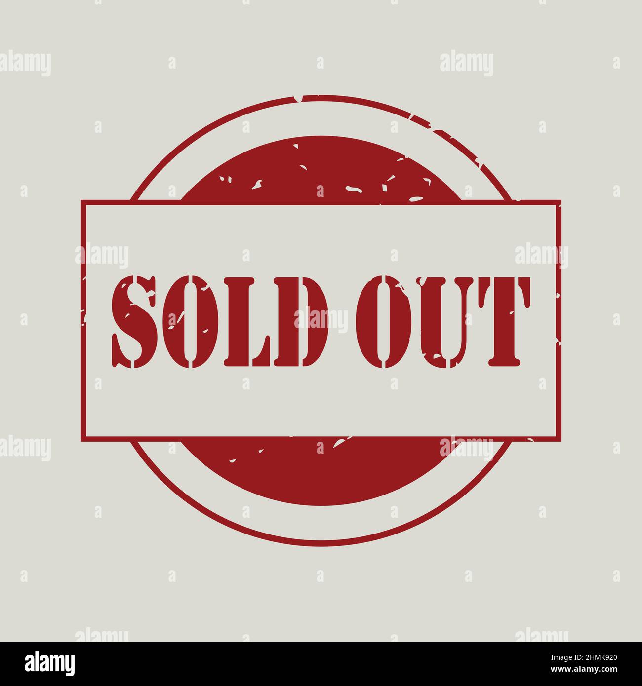 Sold out red vintage stamp, vector illustration Stock Vector Image ...