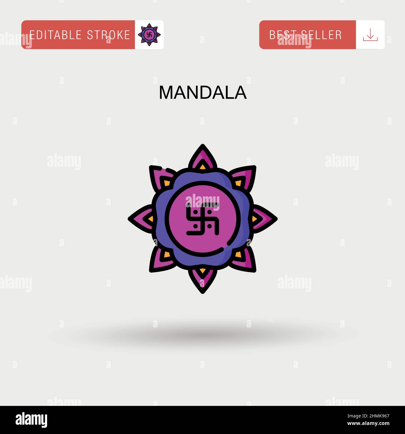 Mandala Simple vector icon Stock Vector Image & Art - Alamy