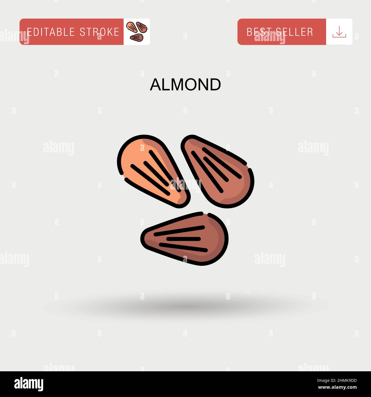 Almond heap Stock Vector Images - Alamy