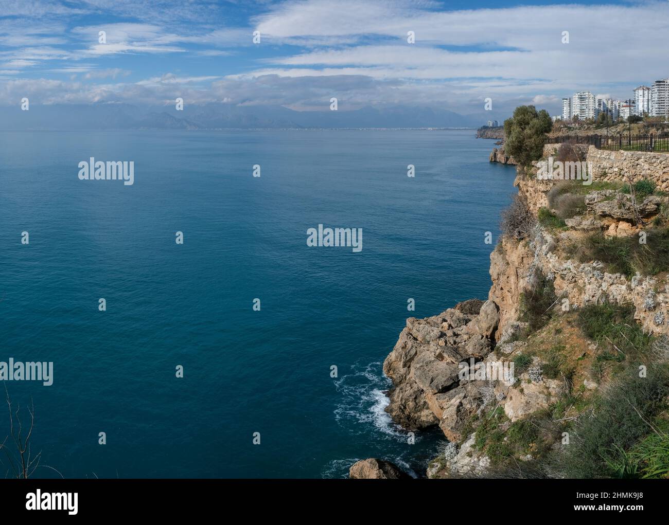 Falezler region in Antalya Turkey, High cliffs facing towards the ...