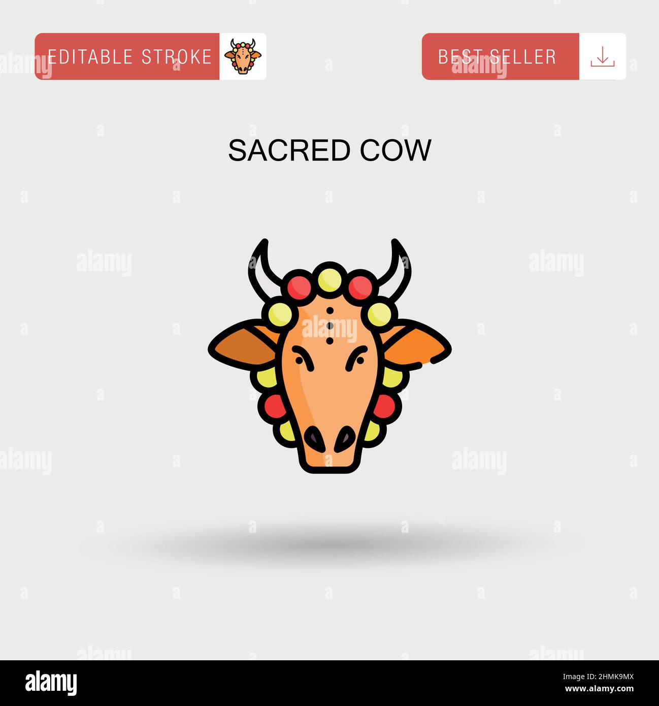 India sacred cow Stock Vector Images - Alamy