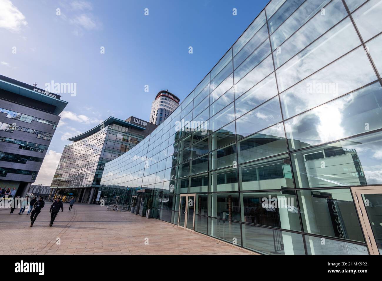 Dock 10 and BBC building, MediaCity, Salford Quays Stock Photo - Alamy