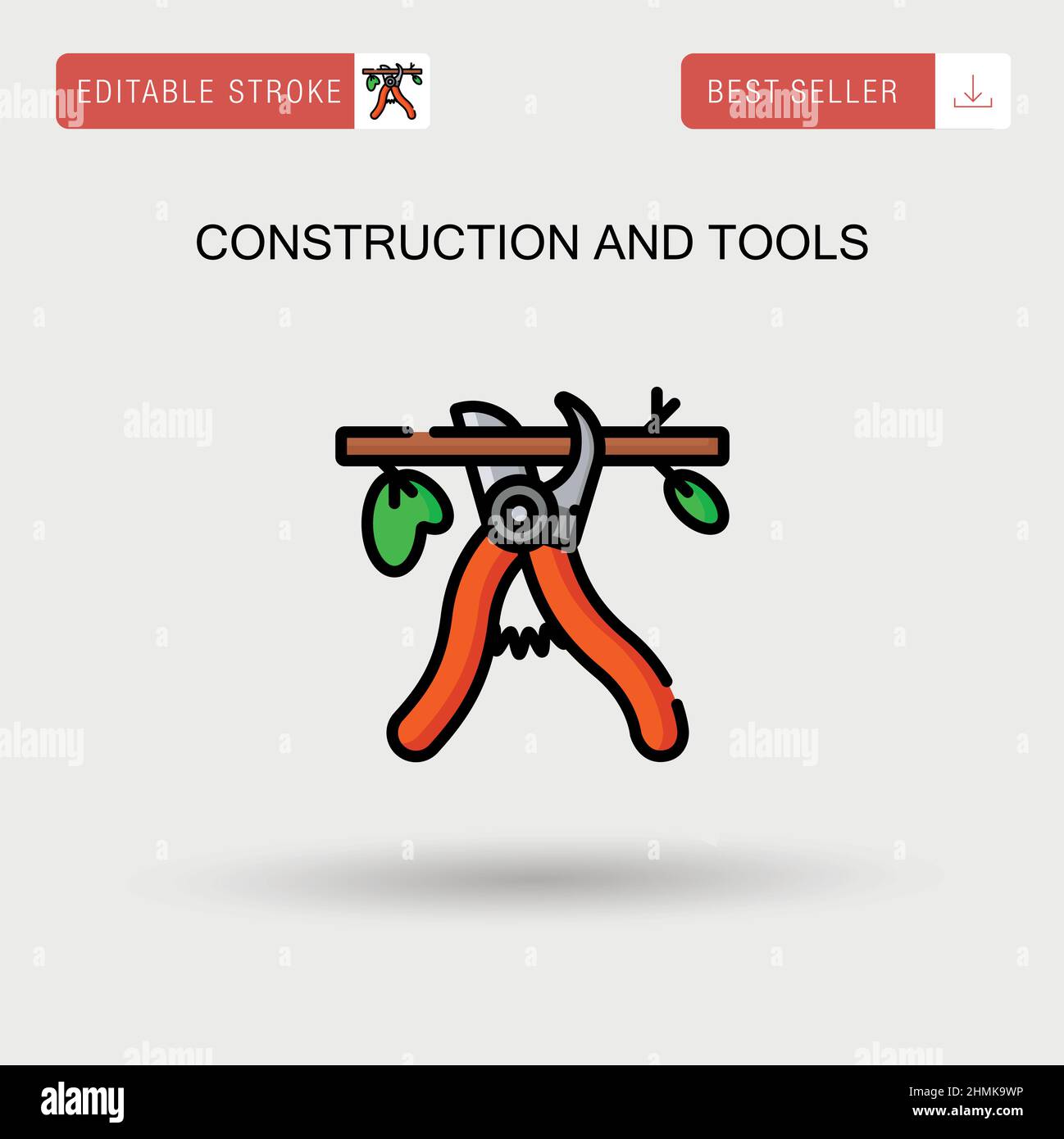 Building construction icon hammer Stock Vector Images - Alamy